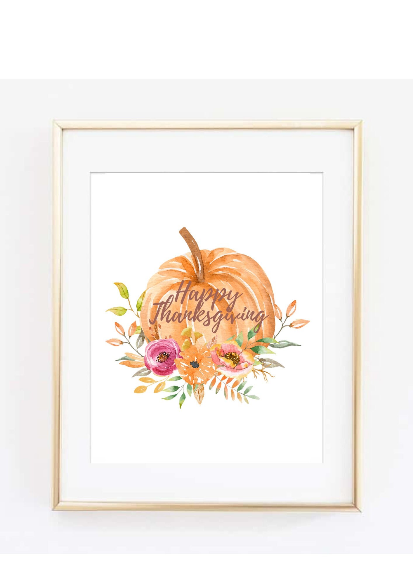 Happy Thanksgiving Wall Art Graphic Printable Instant Download - Etsy