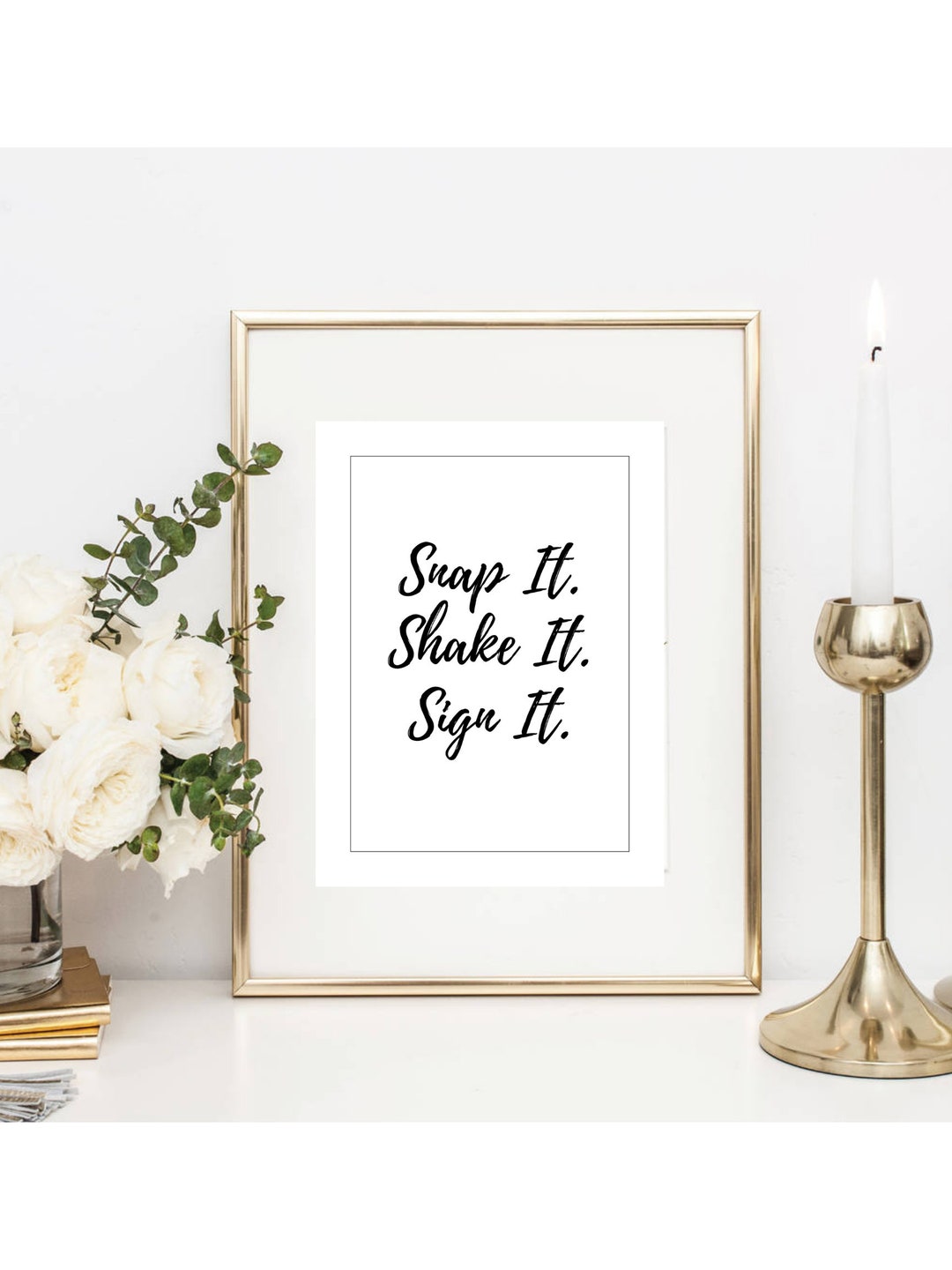 Snap It. Shake It. Sign It. Wedding Sign for Polaroid Guest Book ...