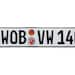 VW Wolfsburg Rear German License Plate (WOB) by Z Plates With Unique ...