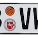 VW Wolfsburg Rear German License Plate (WOB) by Z Plates With Unique ...