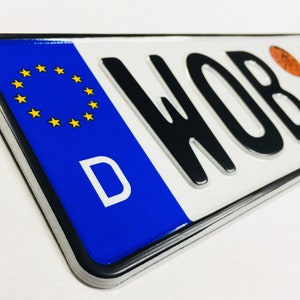 VW Wolfsburg Rear German License Plate (WOB) by Z Plates With Unique ...
