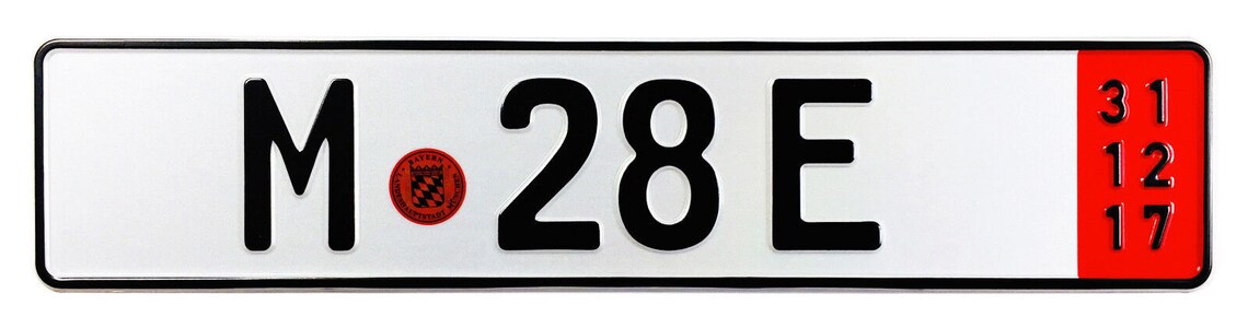 BMW Munich Red Export German License Plate by Z Plates With Unique ...