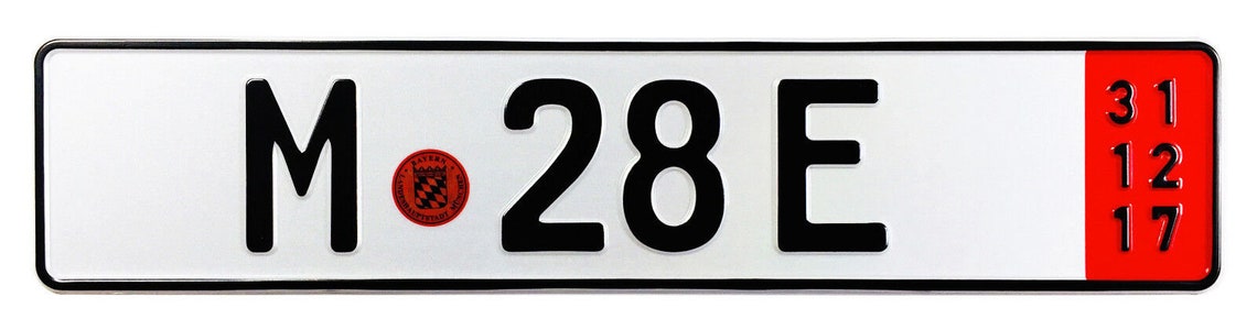 BMW Munich Red Export German License Plate by Z Plates With Unique ...