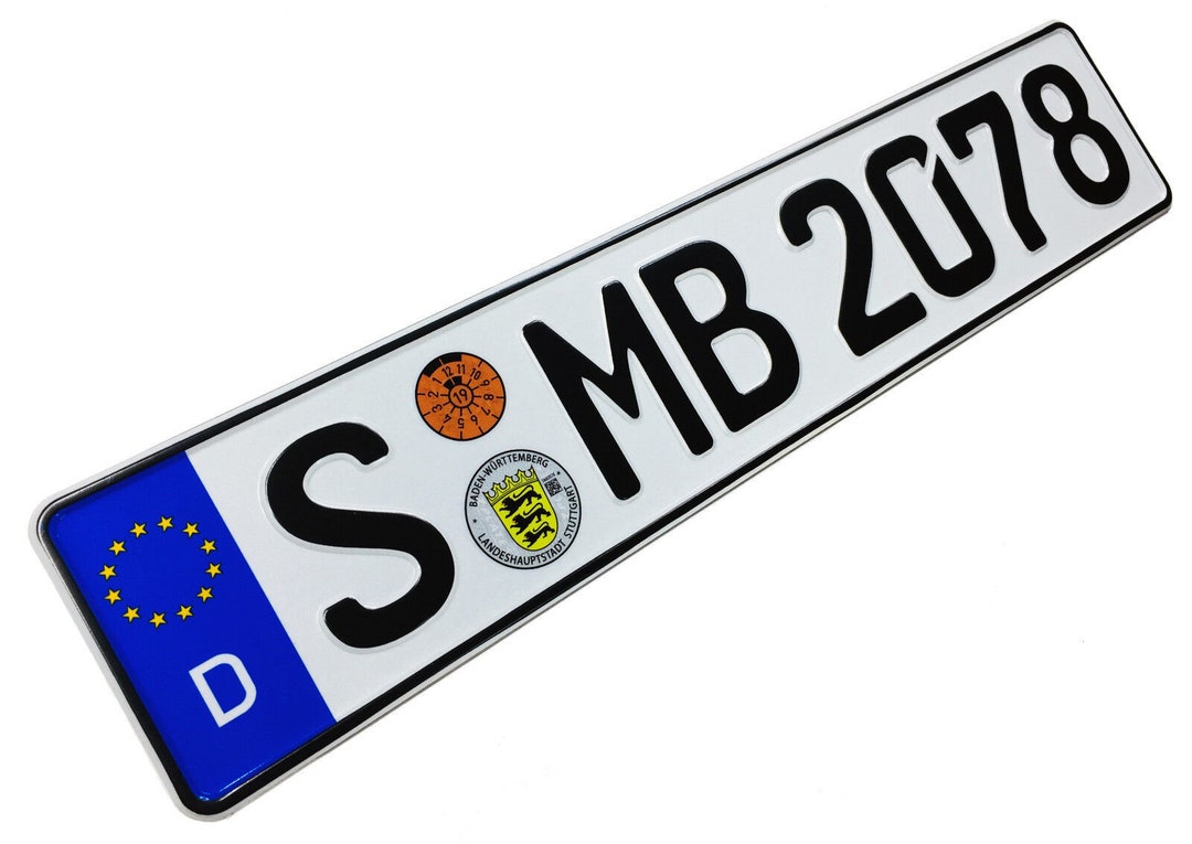 Mercedes Stuttgart Rear German License Plate by Z Plates Wtih Unique ...