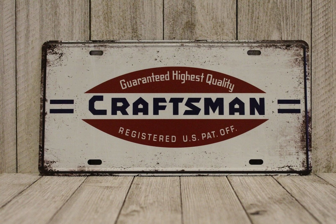 Craftsman Tools License Plate Tin Sign Poster Hardware Store - Etsy