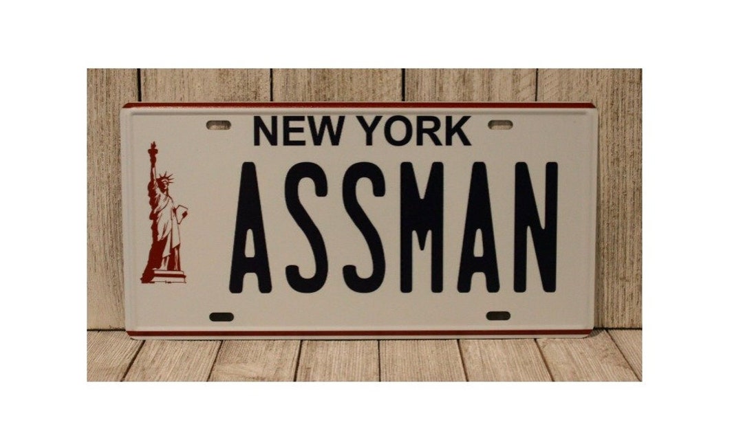 Kramer ASSMAN Replica New York Vanity License Plate Tin Sign - Etsy