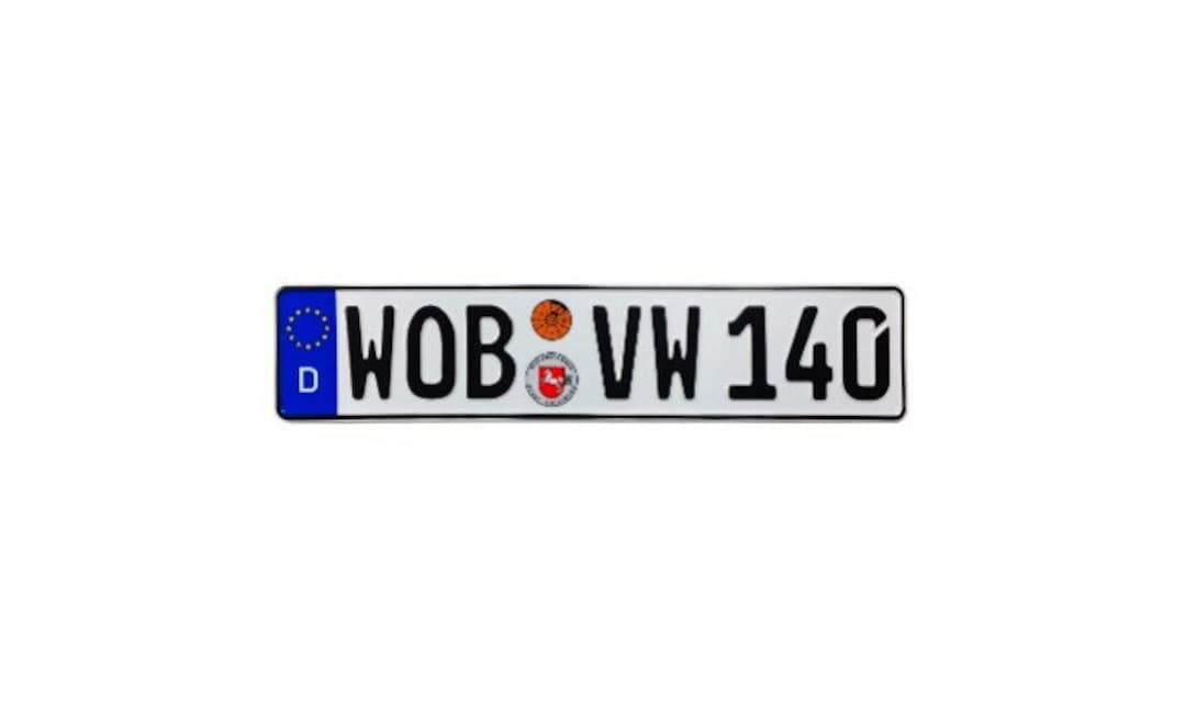 VW Wolfsburg Rear German License Plate (WOB) by Z Plates With Unique ...