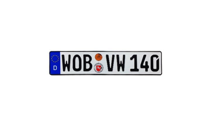 VW Wolfsburg Rear German License Plate (WOB) by Z Plates With Unique ...