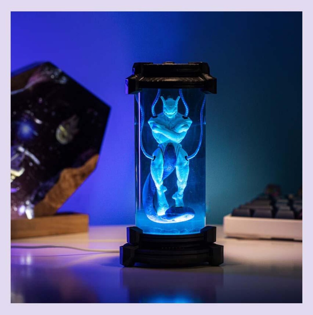 Custom POWERFUL MEWTWO Resin Lamp, Custom Diorama for Pokemon Gifts ...