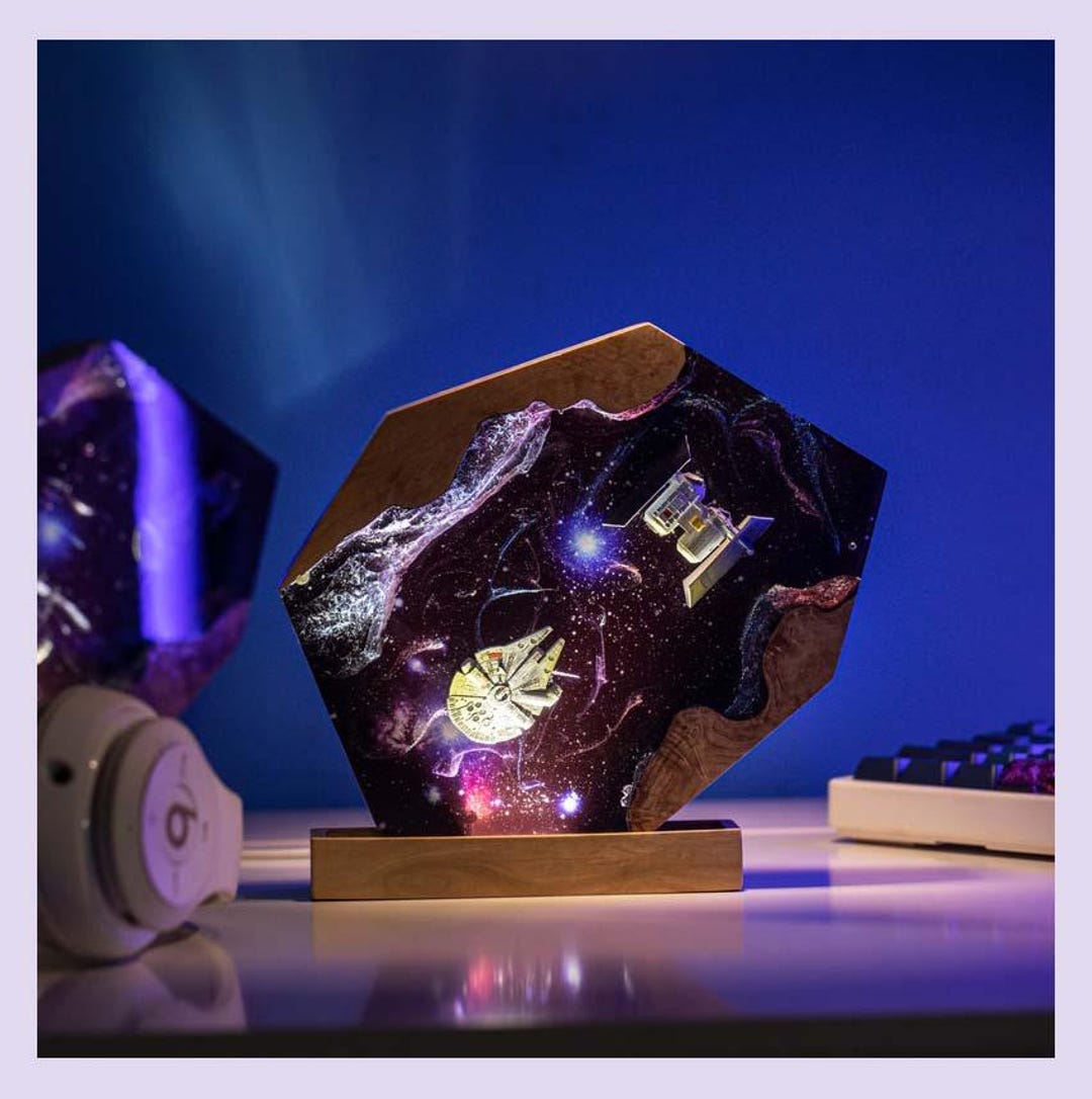 SPACESHIPS in INTERSTELLAR Resin Lamp, Desk Lamp, Galaxy Table Lamp ...