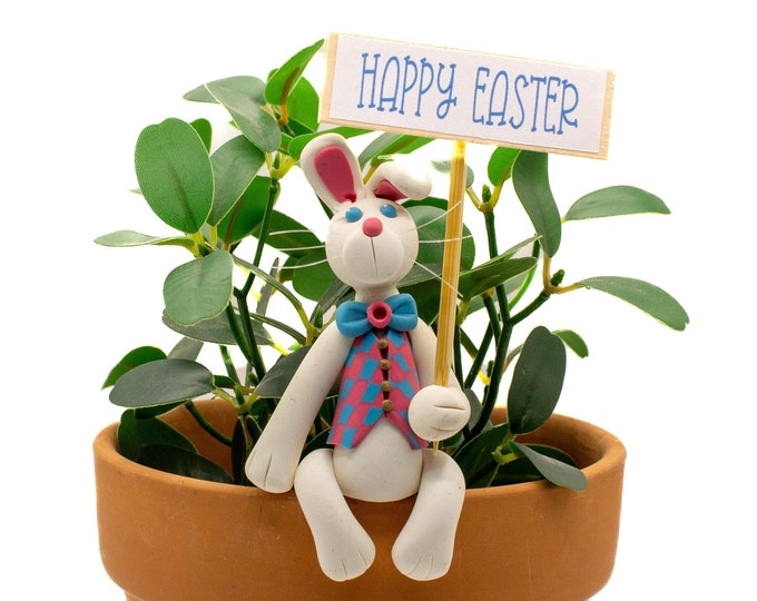 Easter Bunny Pot Sitter - Easter Bunny Pot Hugger - Rabbit Plant Pal ...