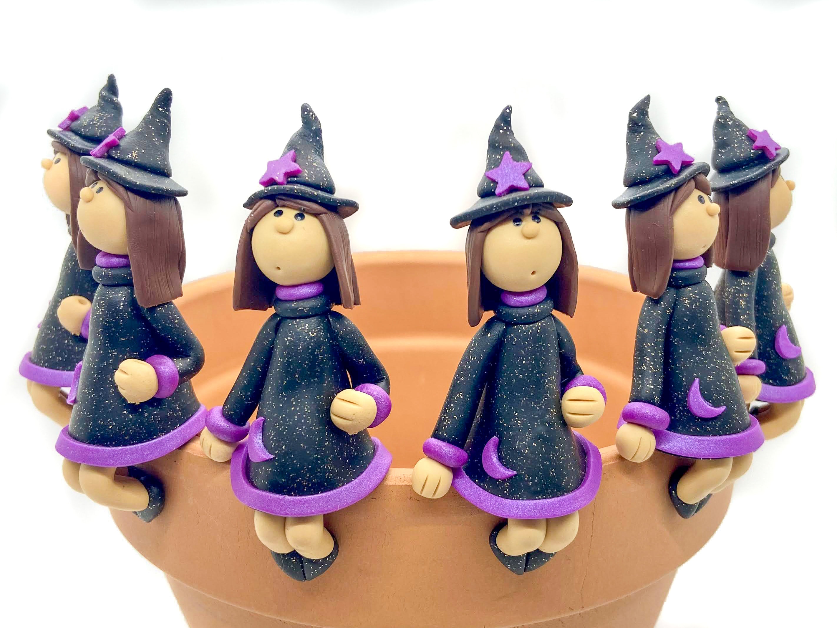 Witch Potsitter- Flower Pot Sitter- House Warming Gift - Flower Pot ...