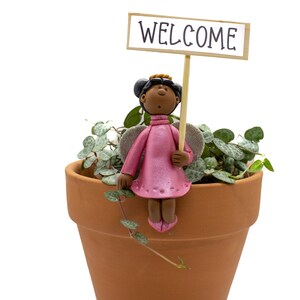 Angel Potsitter- Flower Pot Sitter- Plant Pot Sitter- Flower Pot Angel ...
