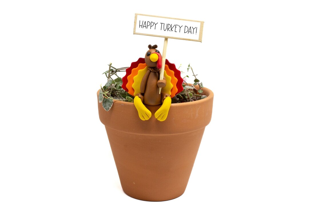 Turkey Pot Sitter, Plant Lover Gift, Turkey Pot Hugger, Flower Pot ...