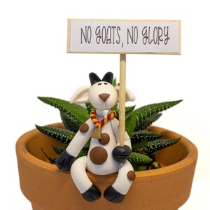 Goat Pot Sitter - Goat Lover Gift - Goat Pot Hugger - Flower Pot Sitter - Plant Pot Pal - Flower ...