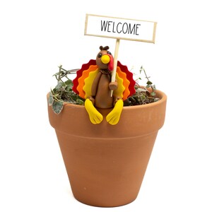 Turkey Pot Sitter, Plant Lover Gift, Turkey Pot Hugger, Flower Pot ...