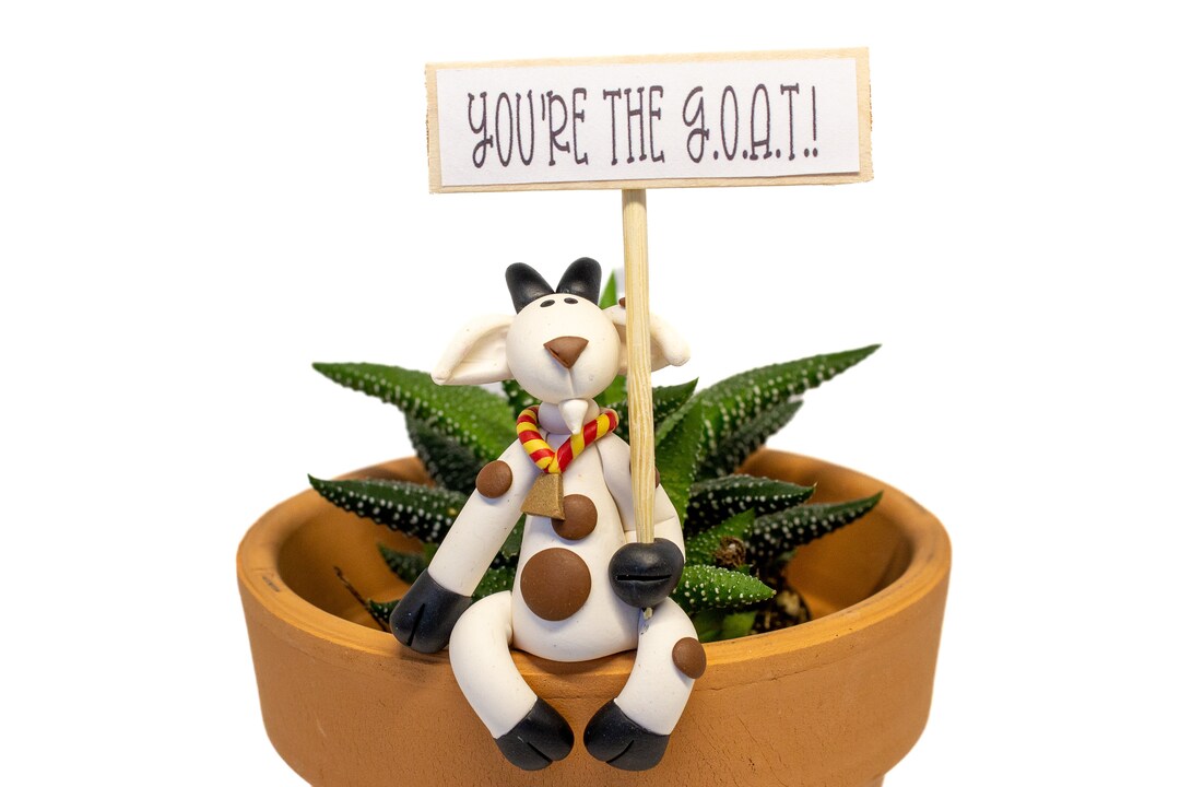 Goat Pot Sitter - Goat Lover Gift - Goat Pot Hugger - Flower Pot Sitter - Plant Pot Pal - Flower ...