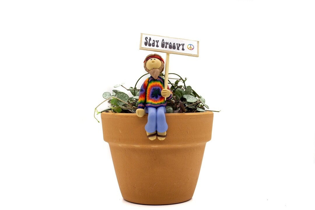 Hippie Potsitter- Flower Pot Sitter- Plant Pot Sitter- Flower Pot ...