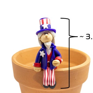 Uncle Sam Potsitter - Patriotic Gift - Flower Pot Uncle Sam - Plant ...