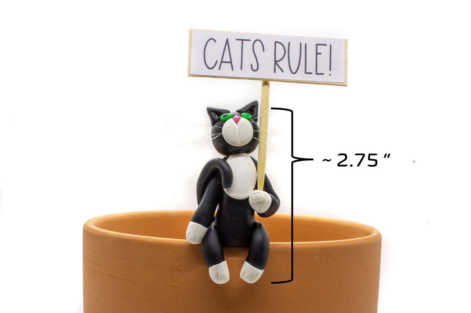 Cat Pot Sitter / Tuxedo Cat / Flower Pot Sitter / Cat Pot - Etsy