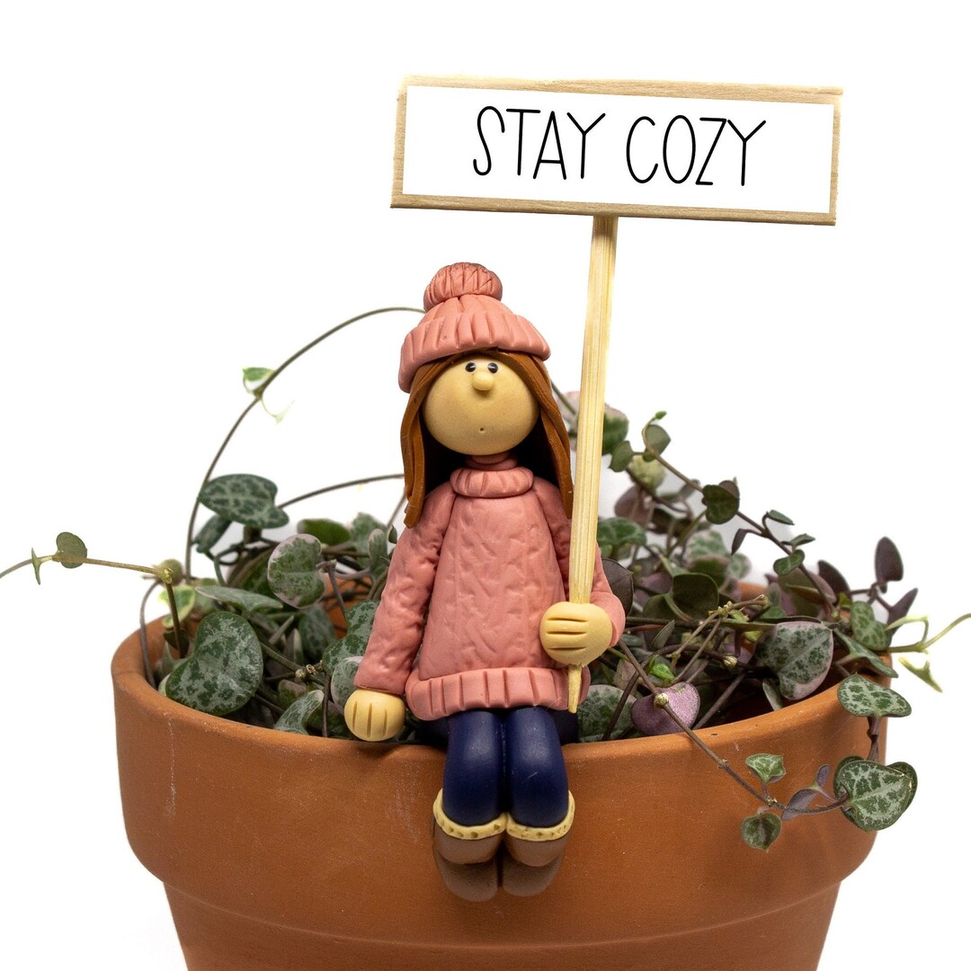 Plant Potsitter, Flower Pot Sitter, House Warming Gift, Flower Pot Hugger, Sits on Edge of ...