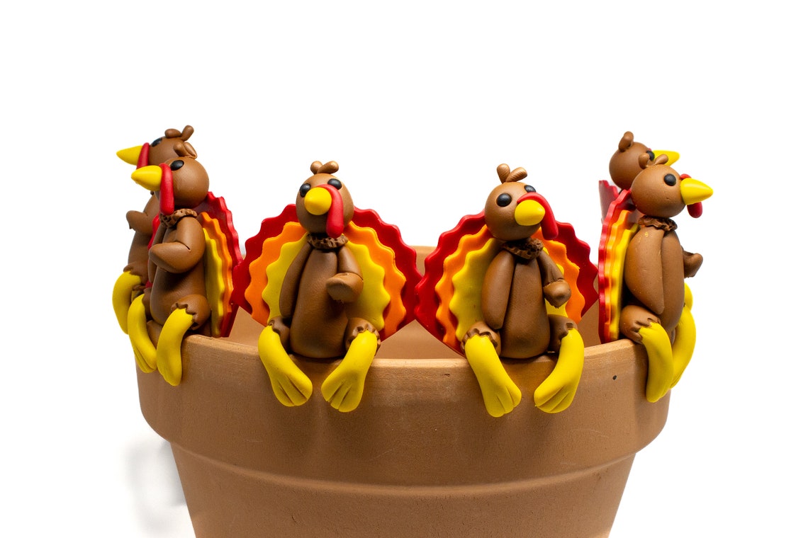 Turkey Pot Sitter, Plant Lover Gift, Turkey Pot Hugger, Flower Pot ...