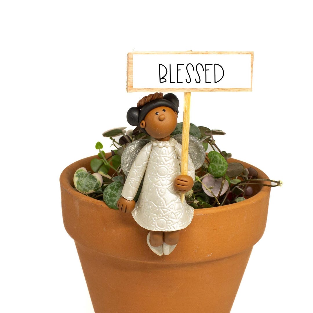 Angel Potsitter- Flower Pot Hugger- Plant Lover Gift - Flower Pot Angel ...