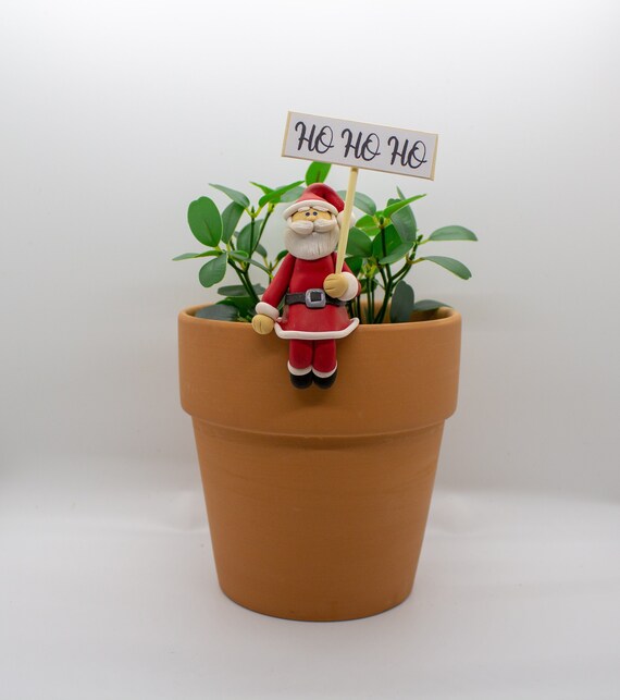 Santa Pot Sitter Santa Pot Hugger Santa Plant Pot Sitter | Etsy