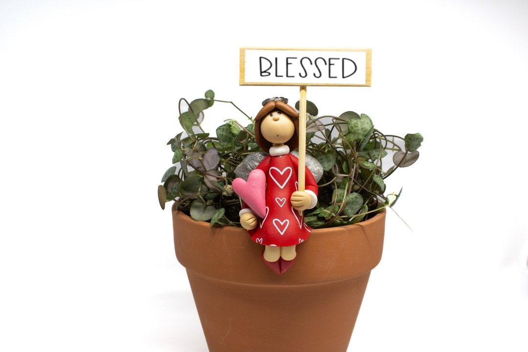 Angel Potsitter- Flower Pot Sitter- House Warming Gift - Flower Pot ...