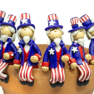 Uncle Sam Potsitter - Patriotic Gift - Flower Pot Uncle Sam - Plant ...