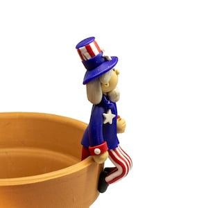 Uncle Sam Potsitter - Patriotic Gift - Flower Pot Uncle Sam - Plant ...