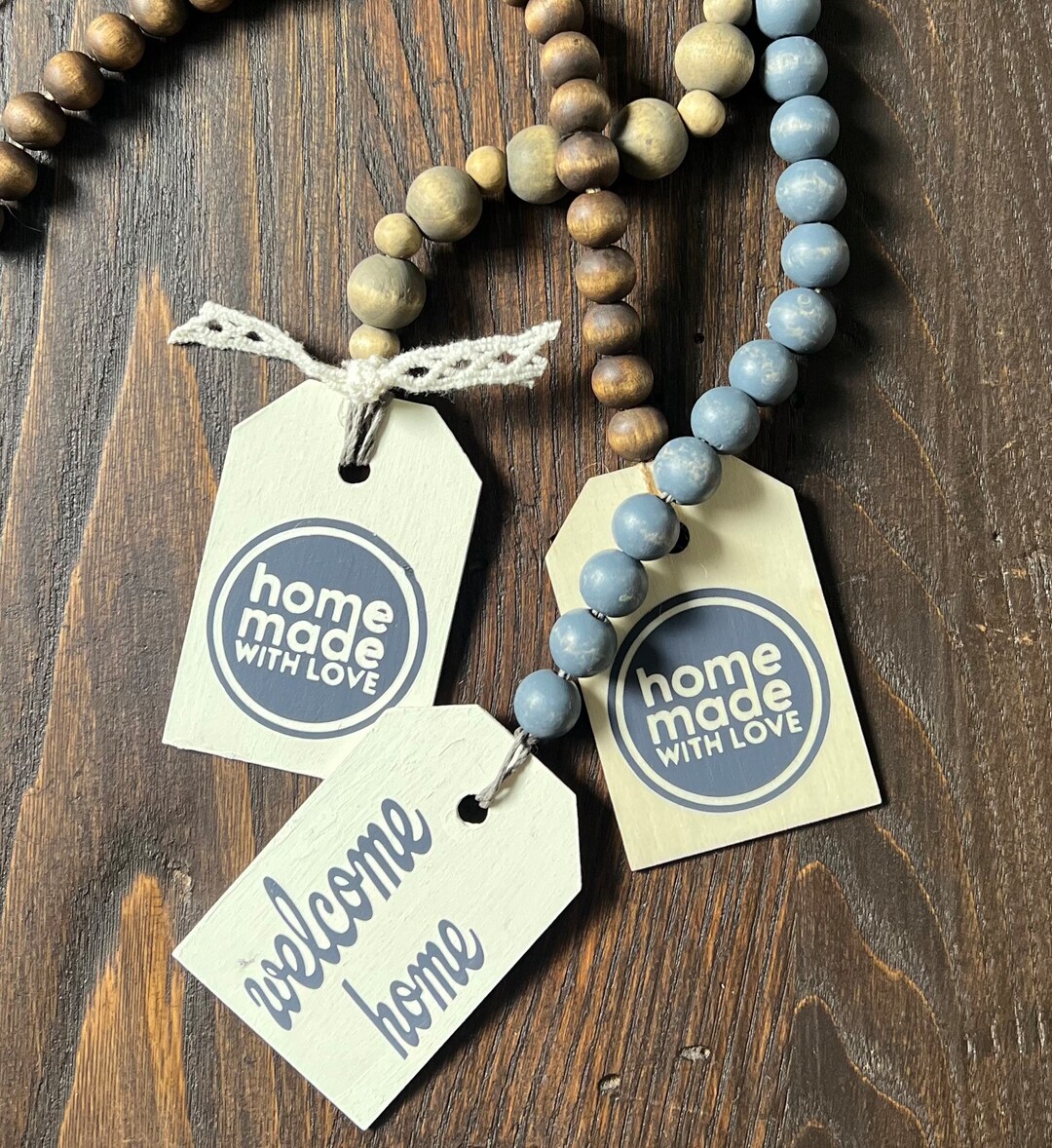 Wood Bead Tags - Etsy