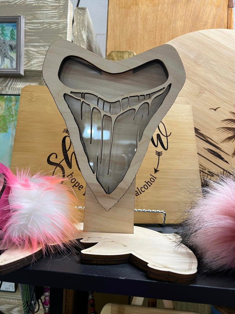 Shark Tooth Megalodon Shadow Box for Shark Teeth Small - Etsy