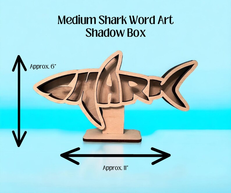 Shark Teeth Word Art Shadow Box for Shark Teeth Small Shells - Etsy