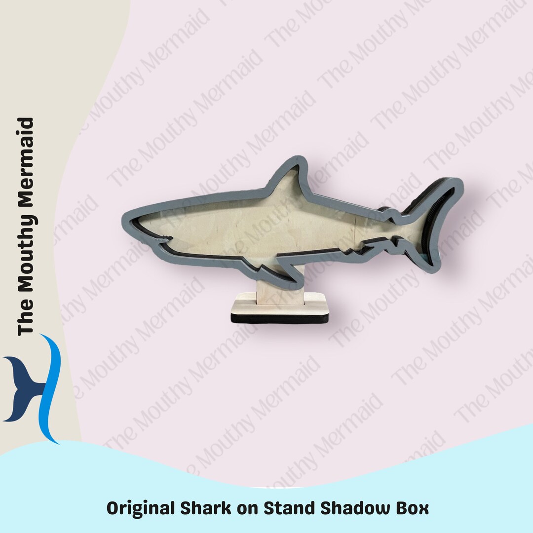 Original Shark Teeth Shadow Box (ON STAND), for Shark Teeth, Small ...