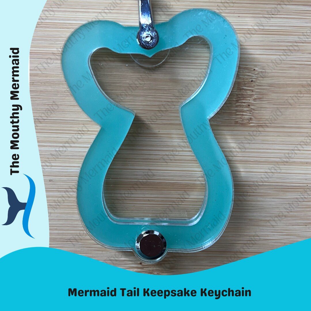 Mermaid Keepsake Keychain | Fillable Keychain | Shaker Keychain ...