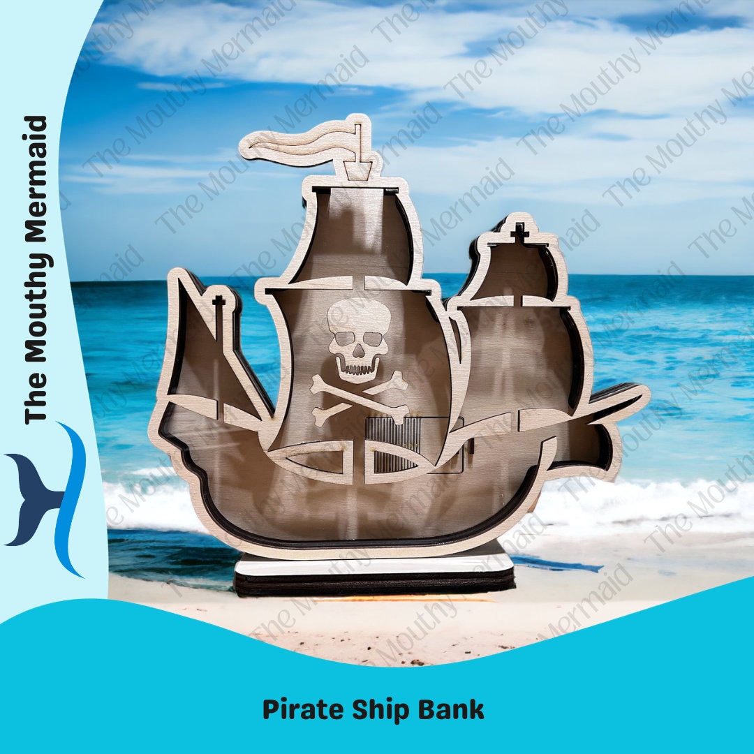 Pirate Ship Bank, Custom Piggy Bank - Etsy