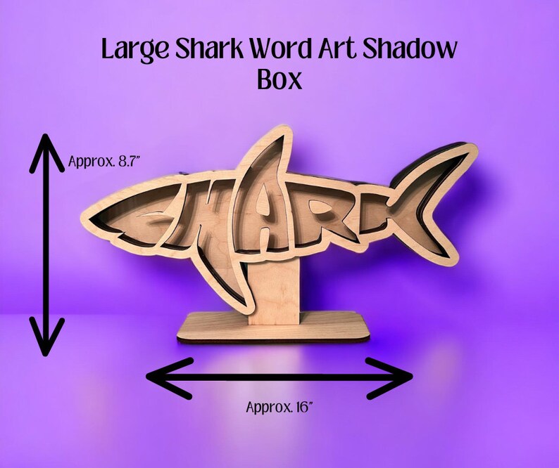 Shark Teeth Word Art Shadow Box for Shark Teeth Small Shells - Etsy