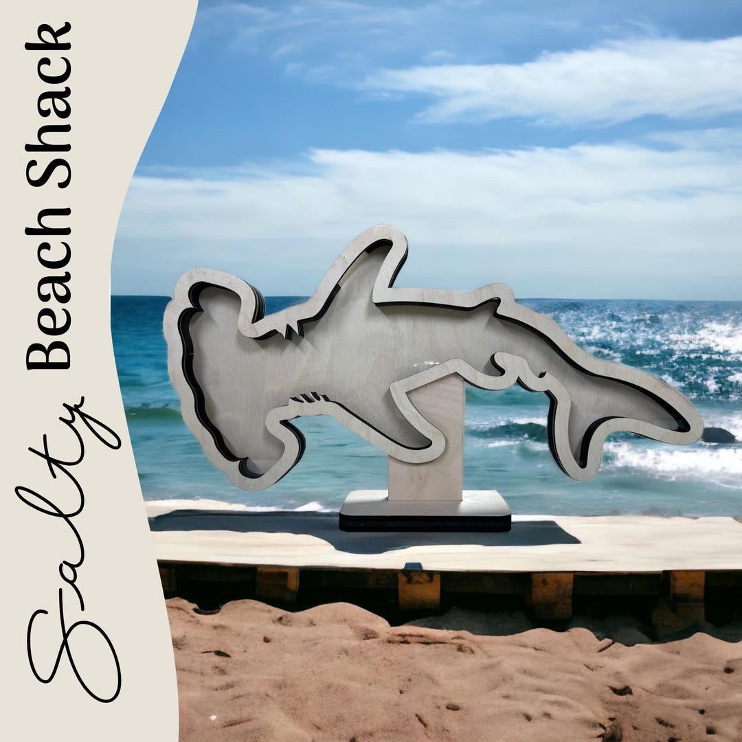 Hammerhead Shark Shadow Box for Shark Teeth, Small Shells, Fossils ...