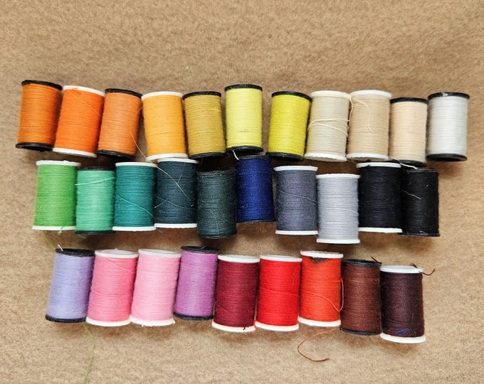 30 Small Spools of Varied Colored Thread - Etsy