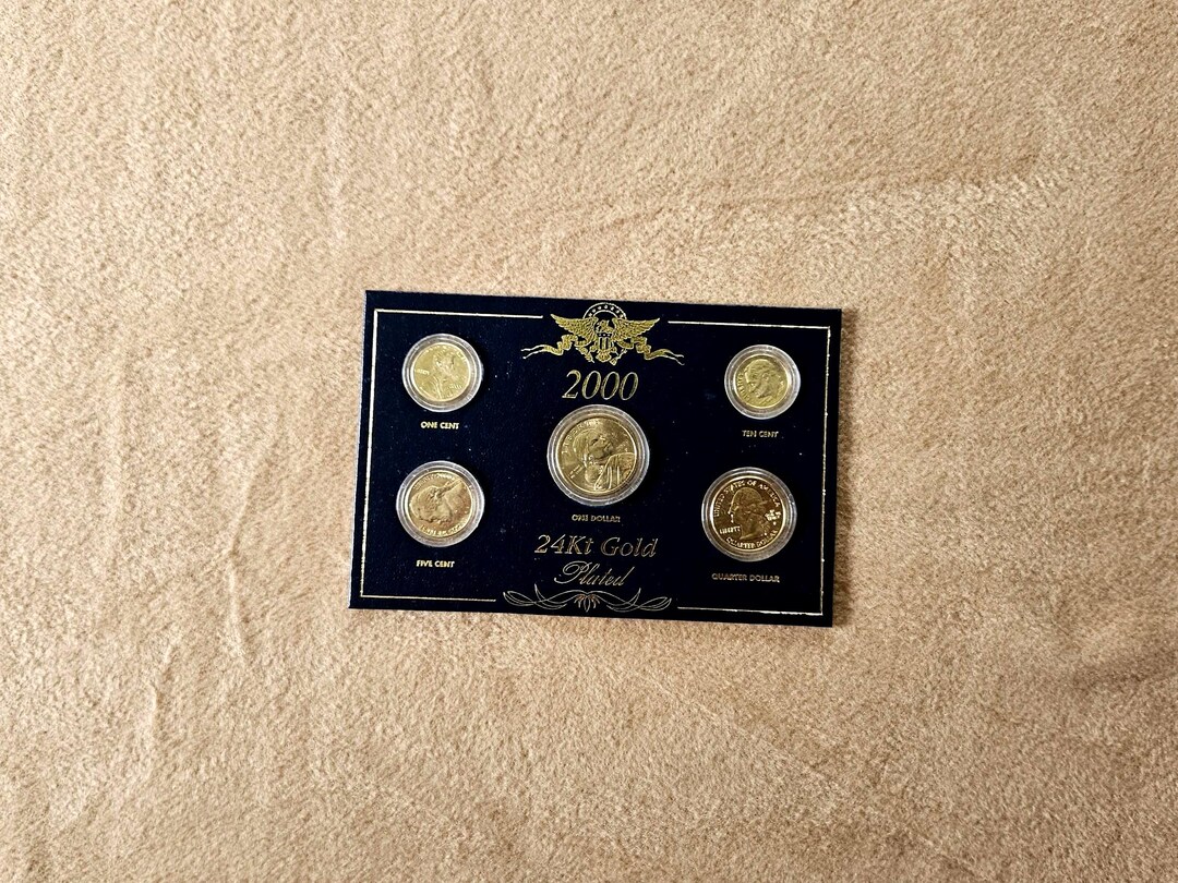 2000 24kt Gold Plated Coin Set - Uncirculated Five Piece - Etsy
