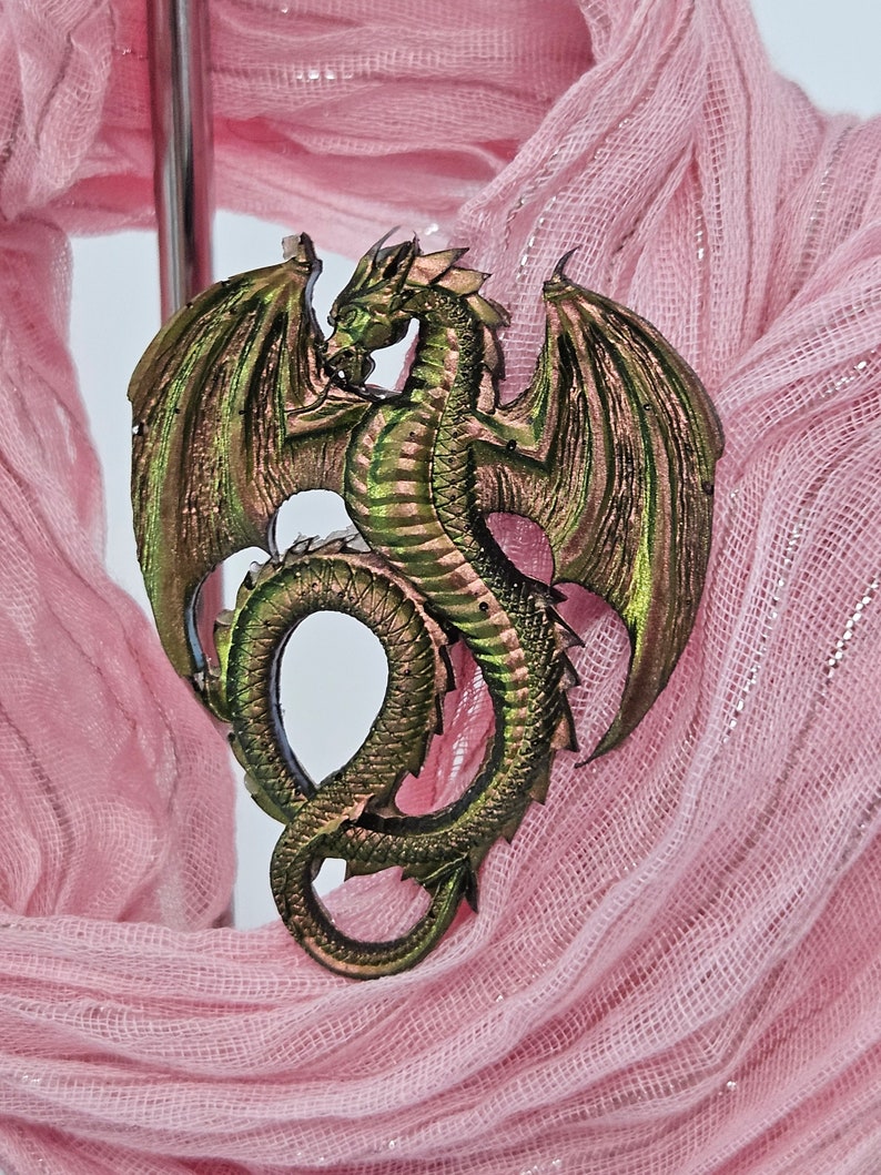 Resin Dragon Clips in Chameleon Mica on a Alligator Clip for Hair ...