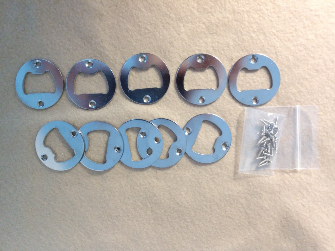 Stainless Steel Bottle Opener Inserts for Resin or Wood Set of Ten With ...