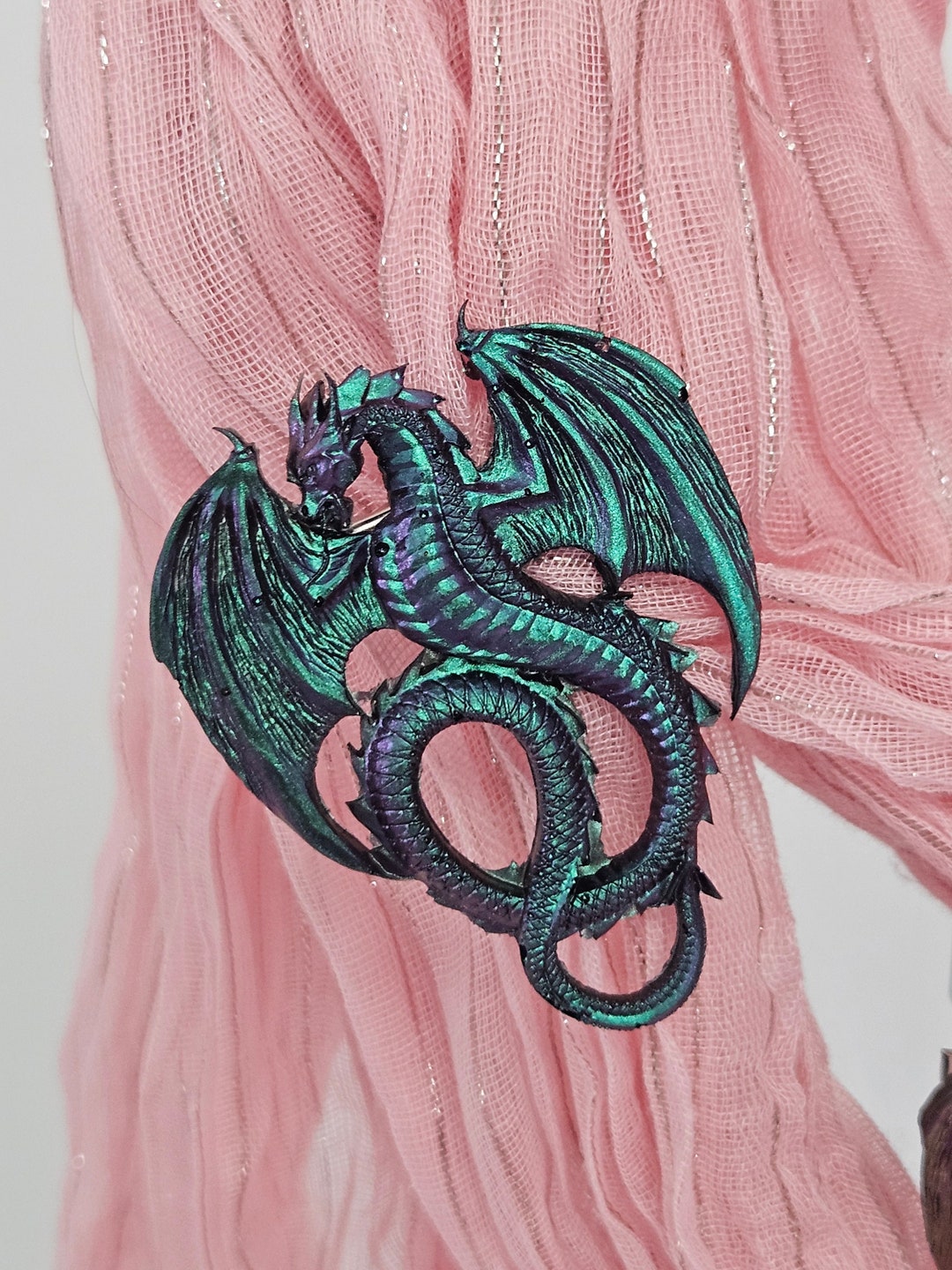 Resin Dragon Clips in Chameleon Mica on a Alligator Clip for Hair ...