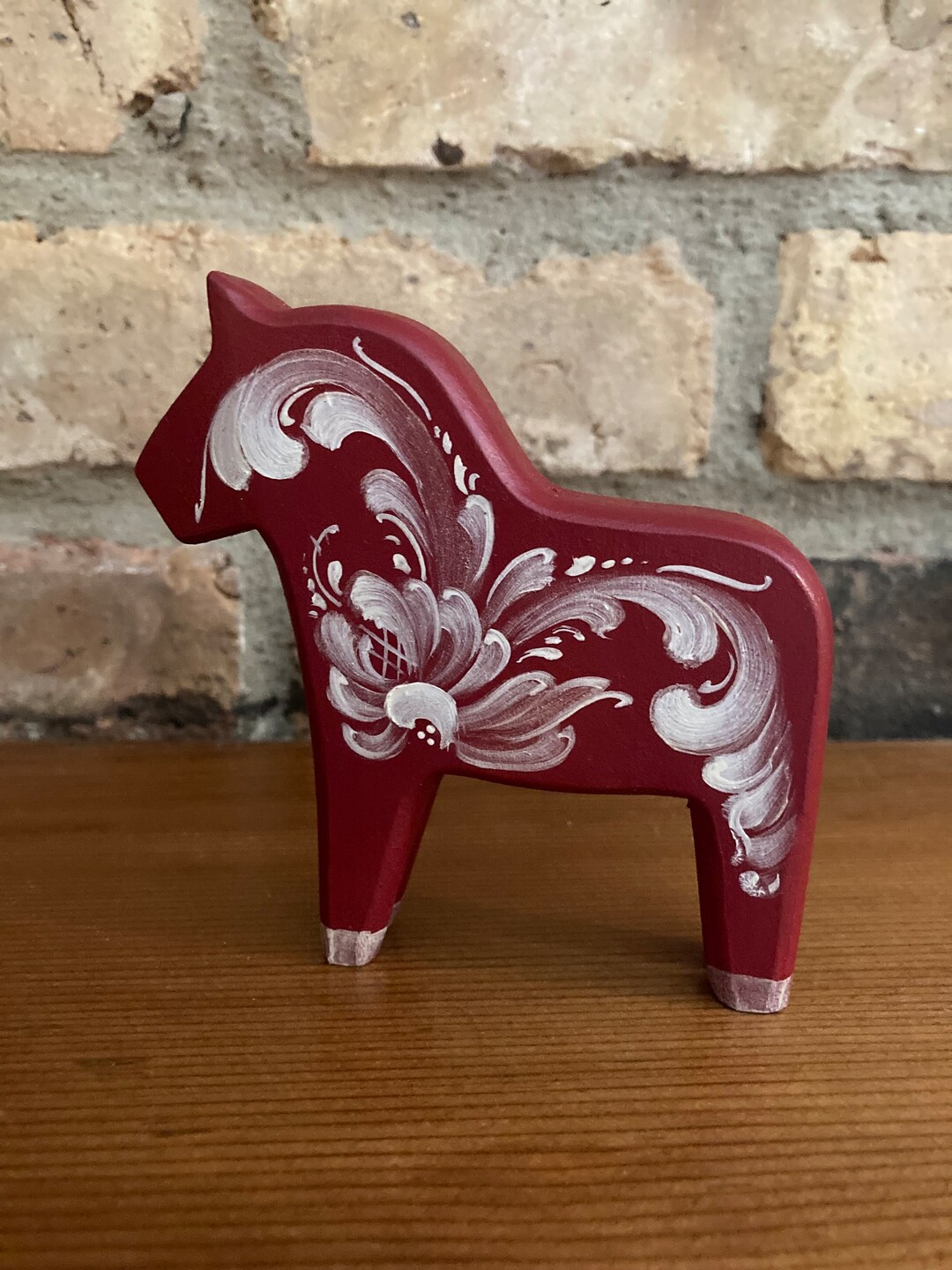 Rosemaled Dala Horse - Etsy