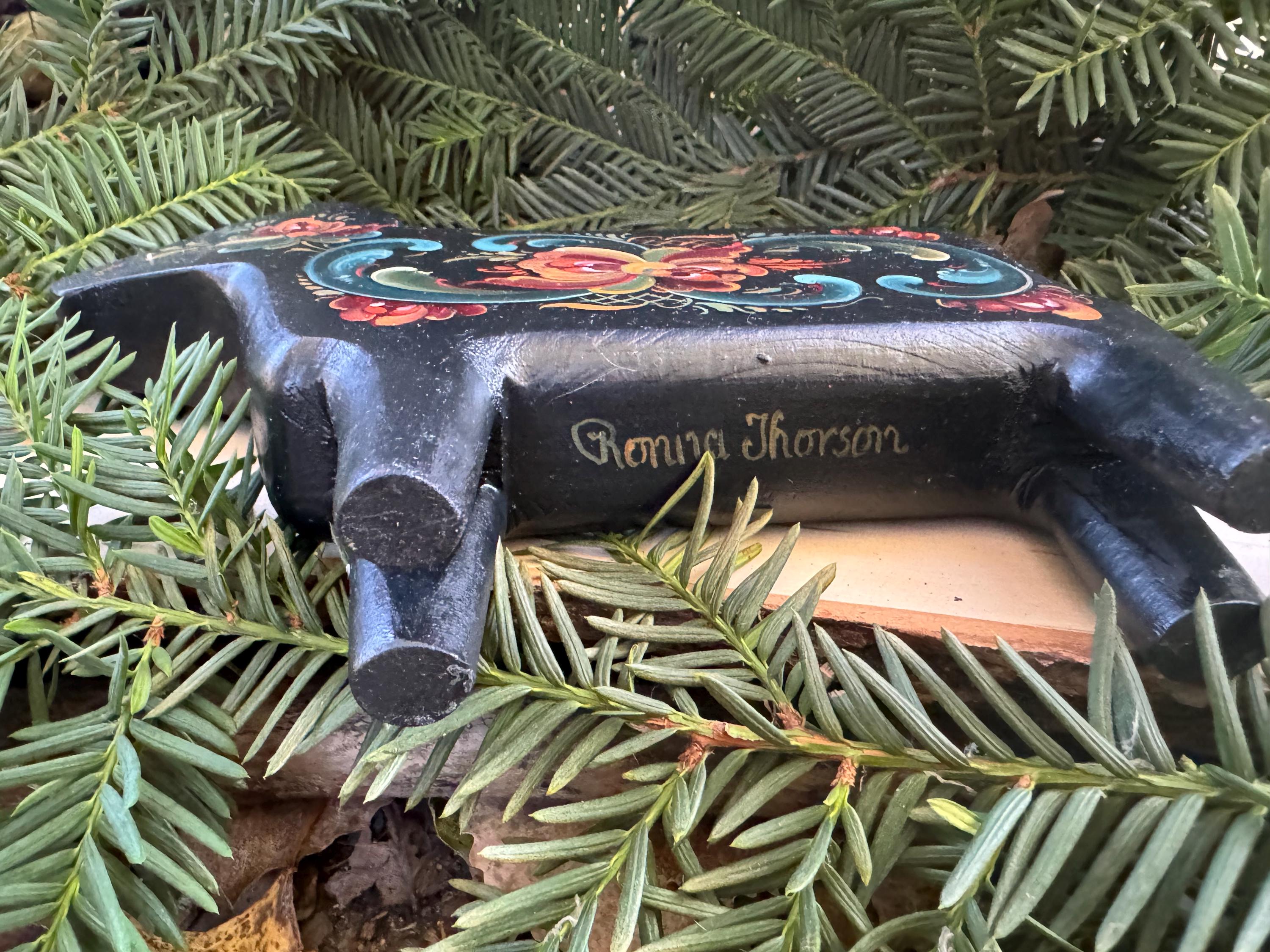 Rosemaled Cow - Etsy