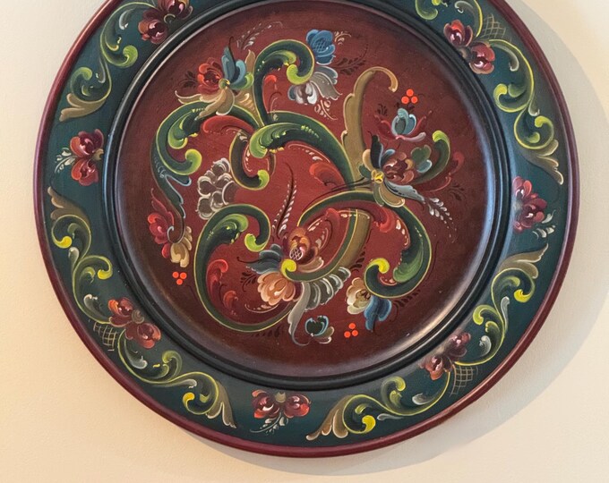 Award Winning 16” Rosemaled Plate - Etsy