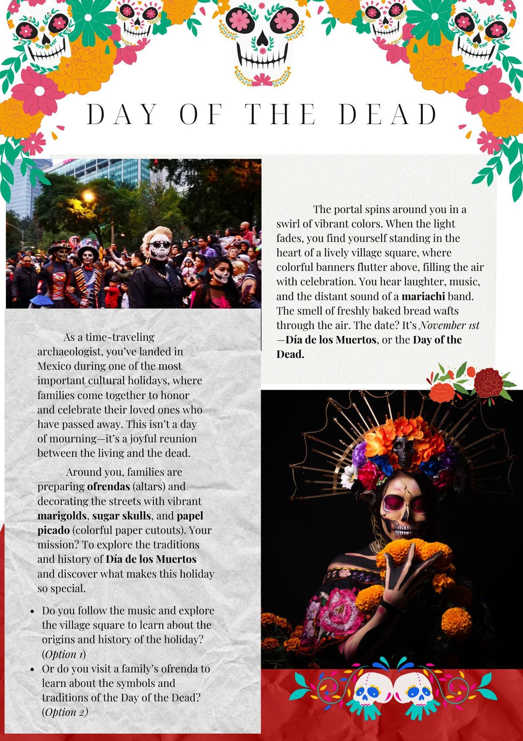 Día De Los Muertos day of the Dead Lesson 4th-6th Grade - Etsy