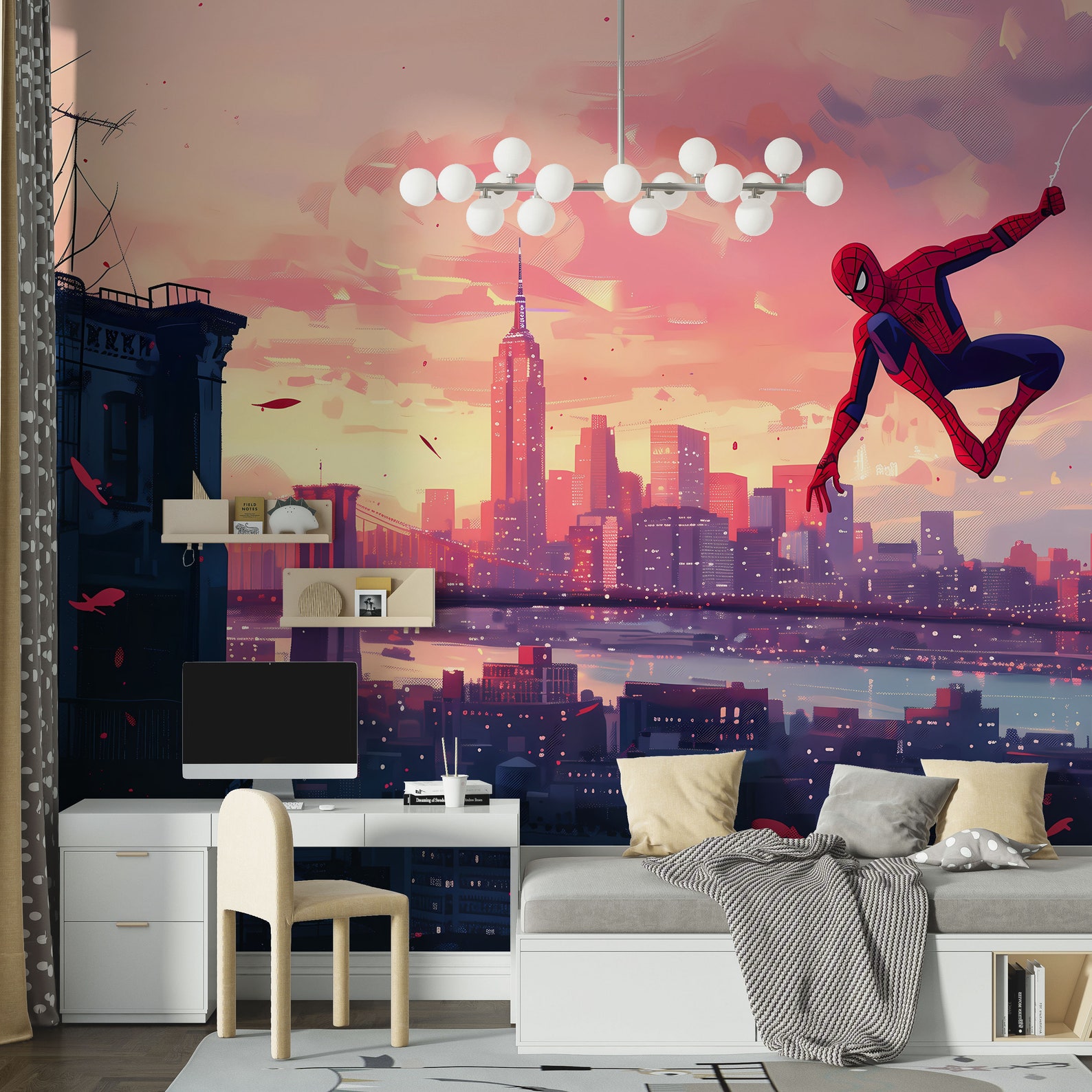 Spiderman Wall Mural | Spiderman Peel & Stick Wallpaper | Self Adhesive ...