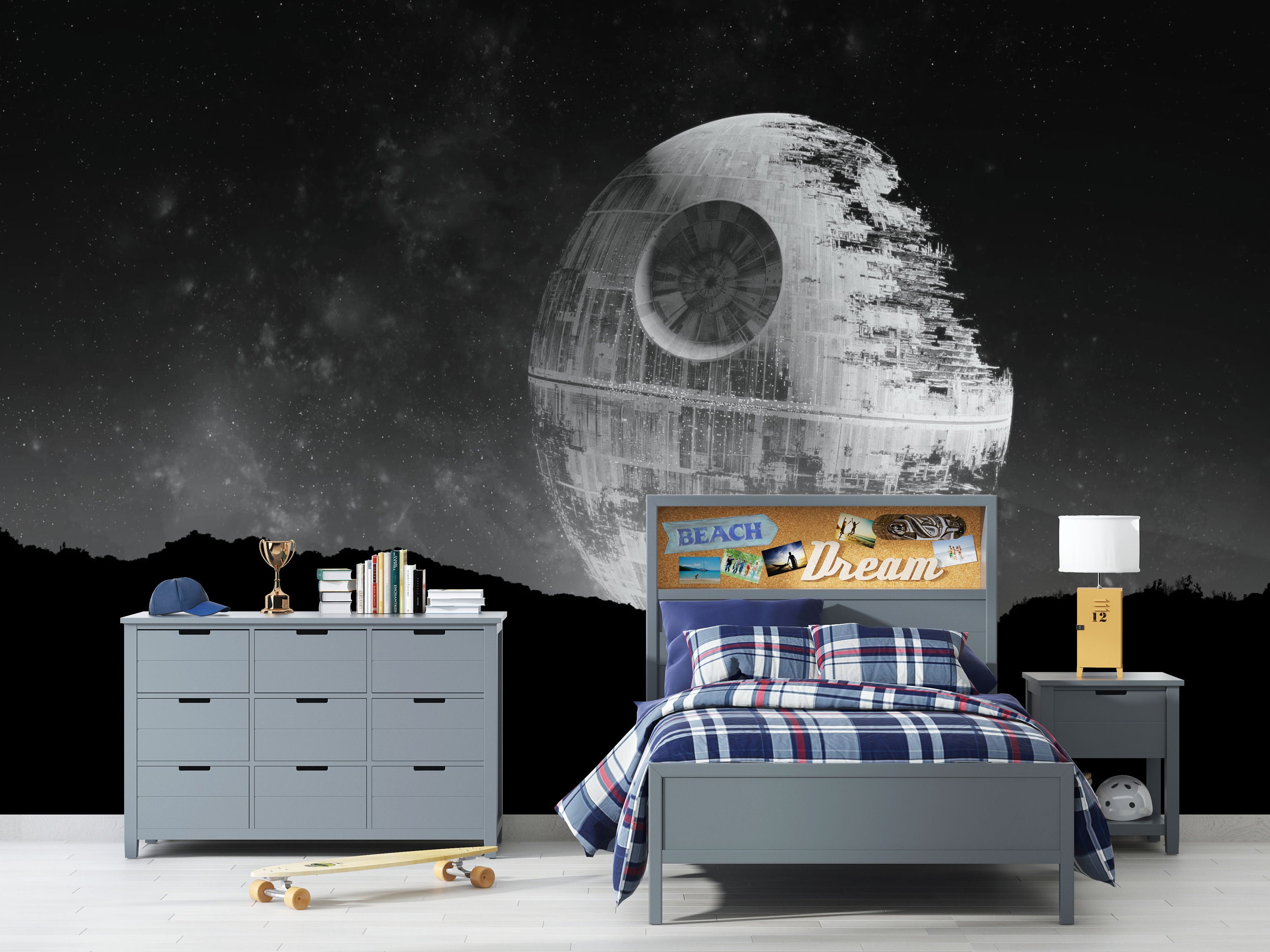 Star Wars, Death Star Wall Mural | Sci-fi | Peel & Stick Wallpaper ...